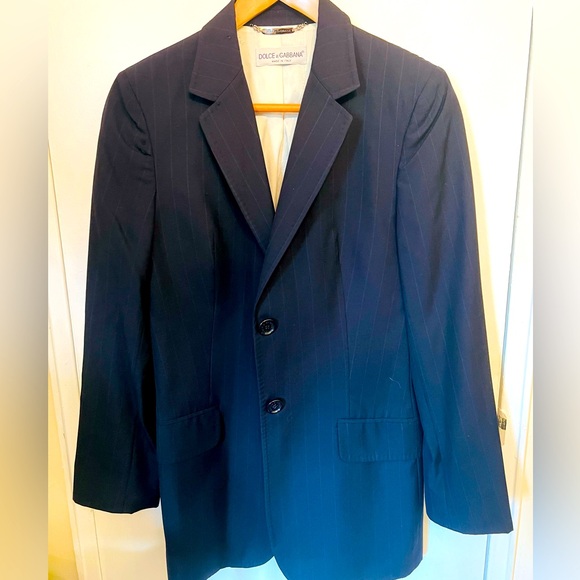 Dolce & Gabbana | Other | Dolce Gabbana Womens Navy Blue Pinstripe ...